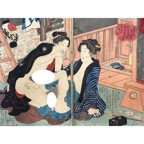 hana desu15 春閨御伽文庫 二冊 春画本 玉廼門笑山 本物 浮世絵 木版画 春画 錦絵 艶本 枕絵 古書 和本 shunga ukiyoe