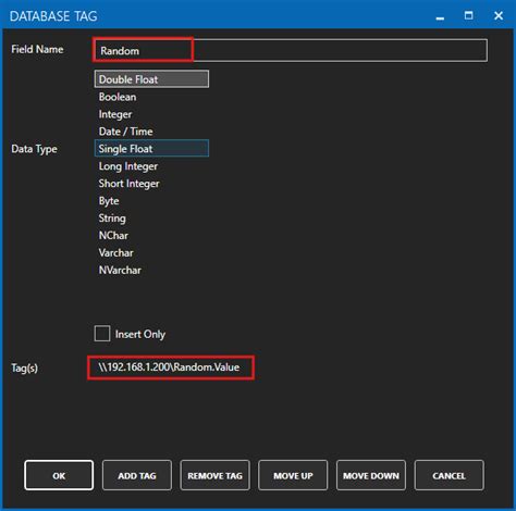 How To Log Remote Tags To A Database Oas Knowledge Base