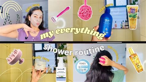 My Everything Shower Routine 🛁🫧🎀haircare Bodycare And Skincare Youtube