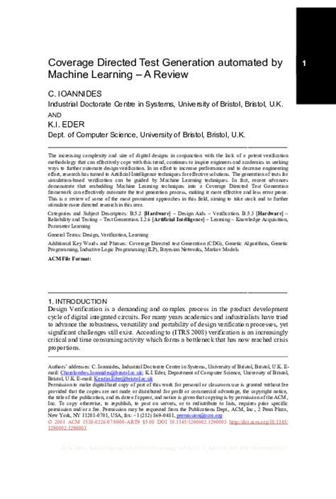 Pdf Coverage Directed Test Generation Automated By Machine Learning