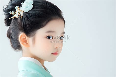 한복을 입은 어린 소녀