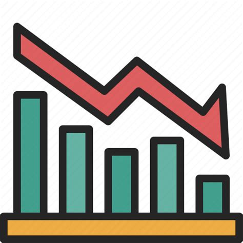 Graph Down Stock Market Trend Chart Recession Icon Download On Iconfinder