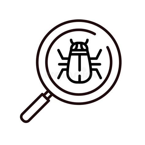 Insect Search Infection Vector Icon Stock Vector Illustration Of Magnifying Infection