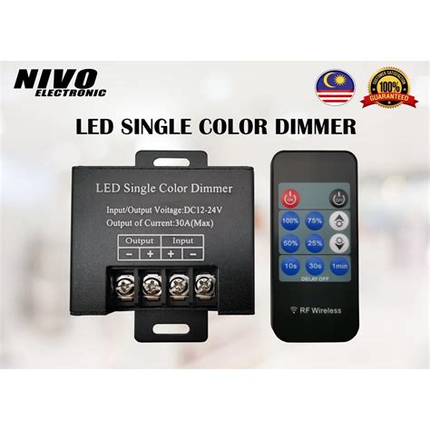 LED Single Color Dimmer Wireless LED Controller 11 Key RF Remote Control Adjust Brightness