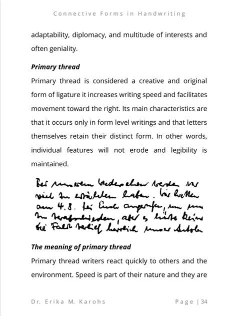 Connective Forms In Handwriting — Karohs International School Of