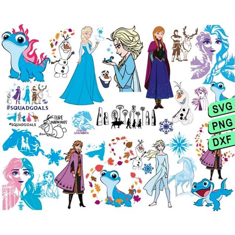 Disney Frozen Svg Bundle Frozen Elsa Svg Frozen Anna Svg Inspire Uplift
