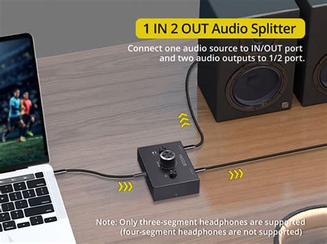 PROZOR 3 5mm Audio Switch 2 1 In 1 2 Out Bi Directional 3 5mm Stereo Audio Switch With