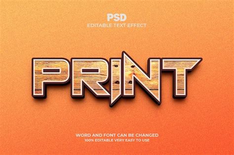 Premium Psd Print 3d Text Effect Photoshop