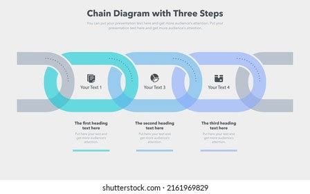 Chain Diagram Colorful Process Stages Stock Vector Royalty Free