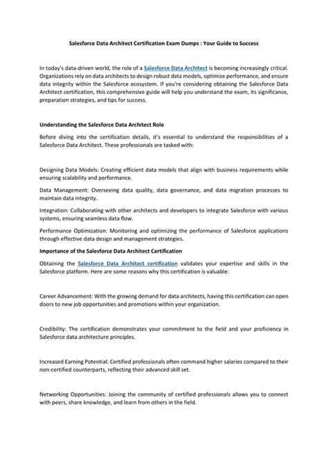 Ppt Salesforce Data Architect Certification Exam Dumps Powerpoint