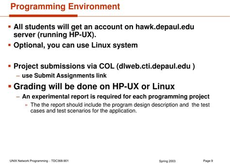 Ppt Tdc368 Unix And Network Programming Powerpoint Presentation Free