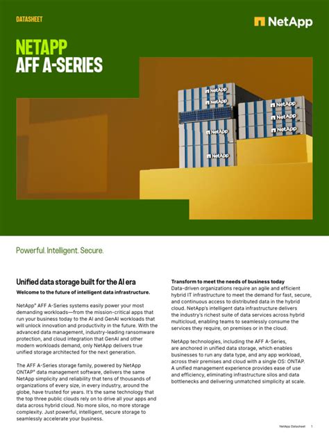 Netapp Aff A Series Pdf Cloud Computing Data Management