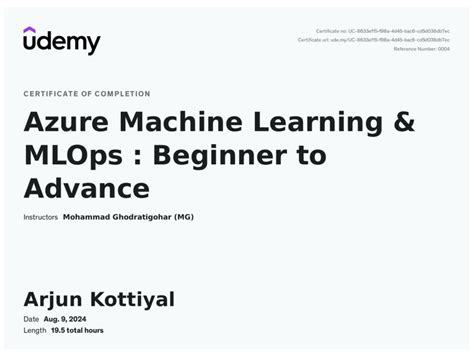 grateful for the opportunity to deepen my knowledge in mlops with the azure machine learning