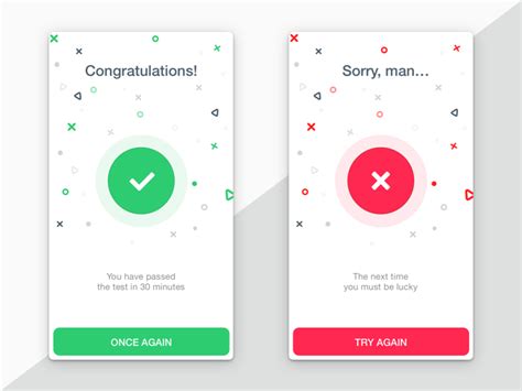 Daily UI 011 Success Error flash message by Николай Борисов on Dribbble