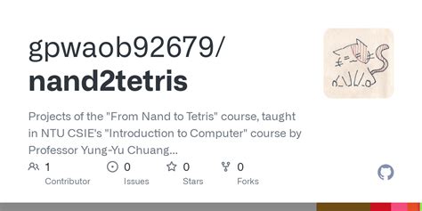 GitHub Gpwaob92679 Nand2tetris Projects Of The From Nand To Tetris
