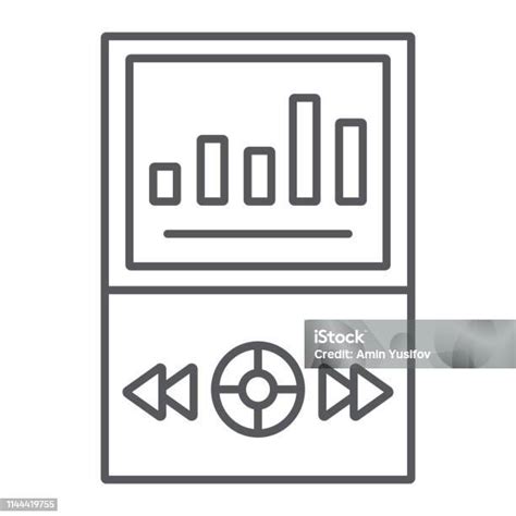 음악 플레이어 얇은 라인 아이콘 멀티미디어 및 사운드 Mp3 플레이어 기호 벡터 그래픽 흰색 바탕에 선형 패턴 10에 대한 스톡 벡터 아트 및 기타 이미지 Istock