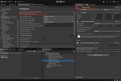Hybrid Mode Not Working With Volume Camera Window Configuration Switch In Code Unity Engine