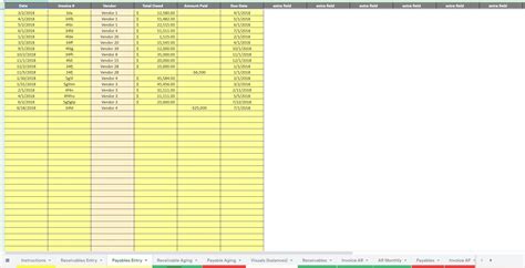 Accounts Receivable And Payable Tracker Template Excel Xls