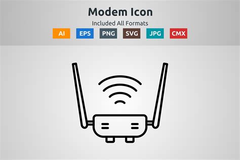 Modem Vector Outline Icon Graphic By Abidehtisham198 · Creative Fabrica