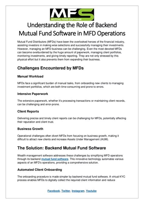 Ppt Understanding The Role Of Backend Mutual Fund Software In Mfd Operations Powerpoint