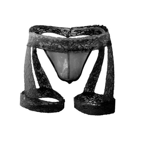 Sexy Lace Mesh Garter Belt Leggings Thongs Panties Lilywendy