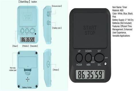 Hd Up And Down Counting Timer Notification Timer With Light And Beep