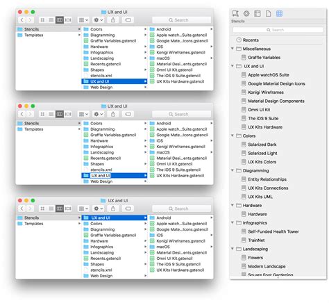 Omnigraffle 76 Reference Manual For Macos Using Curating And Creating Stencils