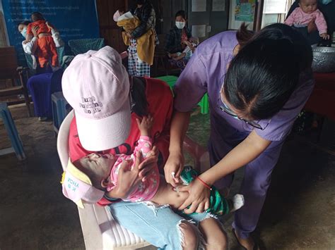 ပင်လုံမြို့၌ အသက်တစ်နှစ်ခွဲအောက် ကလေးငယ်များအား ပုံမှန်ကာကွယ်ဆေးတိုက်ခြင်း၊ ဆေးထိုးခြင်းလုပ်ငန