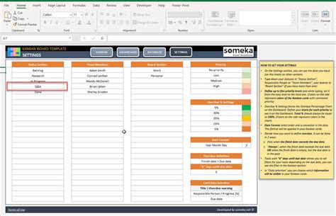 Kanban Board Excel Template Automated Kanban Spreadsheet