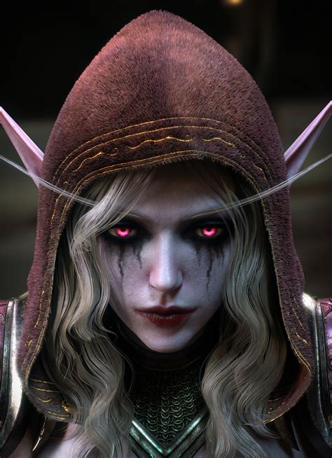 Sylvanas Windrunner Fan Art Realtime Model 2 By Al13n Hand