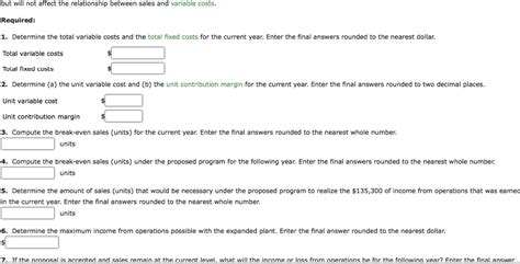 Solved But Will Not Affect The Relationship Between Sales Chegg Com