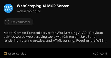 Servidor Mcp De Webscrapingai Mcp · Lobehub