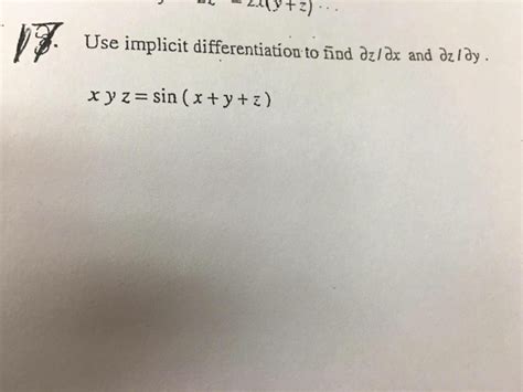 Solved Use Implicit Differentiation To Find Partial