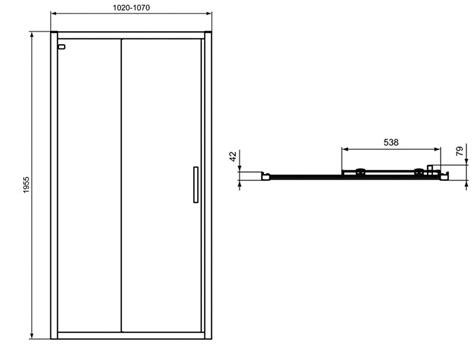 Душ кабини параван за баня с плъзгащи врати Connect 2 105см Ideal Standard 10 паравани