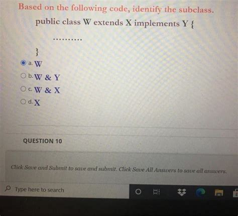 Solved Based On The Following Code Identify The Subclass