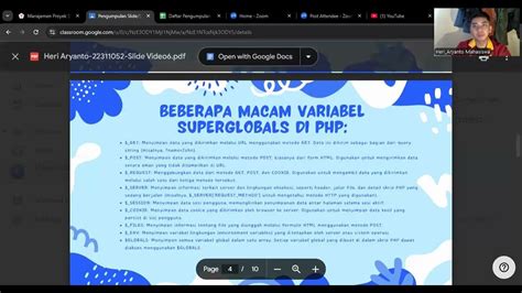 Variabel Superglobals Php Youtube