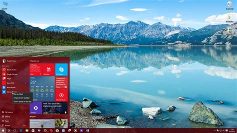 Windows 10 Start Menu Customization Options