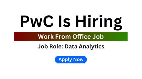Pwc Job Work From Office Freshers Can Apply Data Analytics Urgent Hiring Apply Online