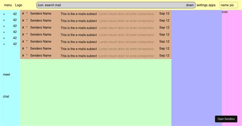 Assignment Gmail Like Layout Codesandbox