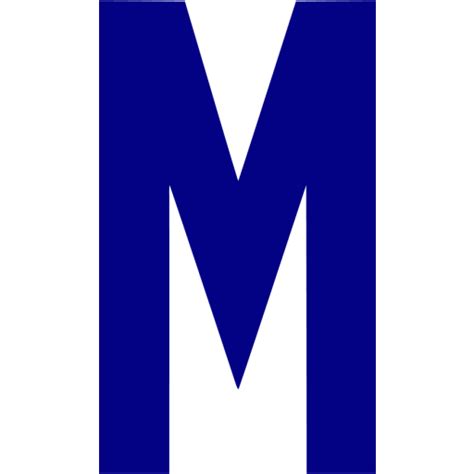 Navy Blue Letter M Icon Free Navy Blue Letter Icons