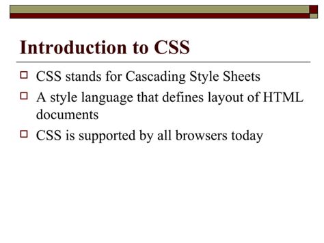 CSS PPT Web Design And HTML Internet