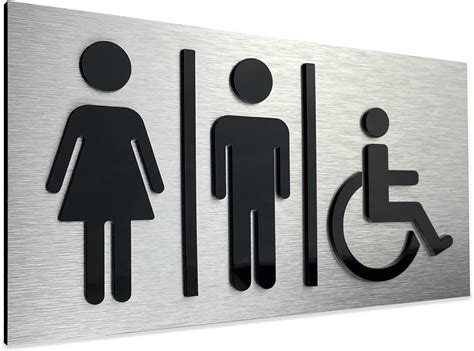 AlÚmadesignco Male And Female Wheelchair Restroom Signs Men And Women