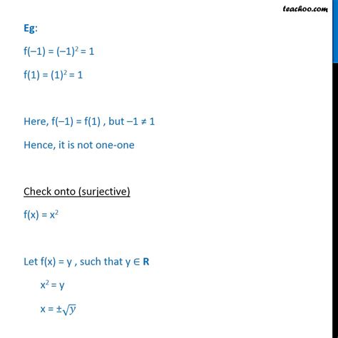 Ex 1 2 2 Check Injectivity And Surjectivity Of I F X X 2