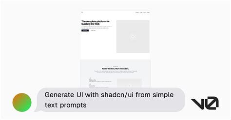 Generate Ui With Shadcnui From Simple Text Prompts A Shadcnui And V0 Generation V0