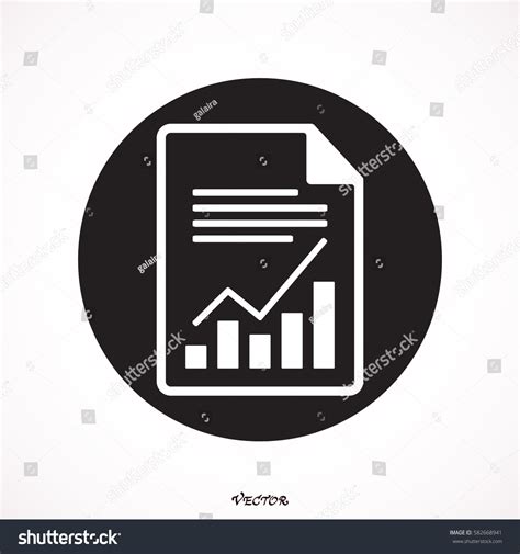 Report Text File Icon Document Chart Stock Vector Royalty Free 582668941