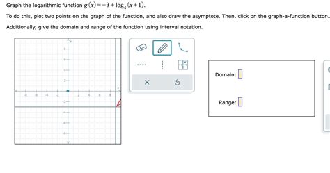 Solved Graph The Logarithmic Function Gx−3log4x1 To
