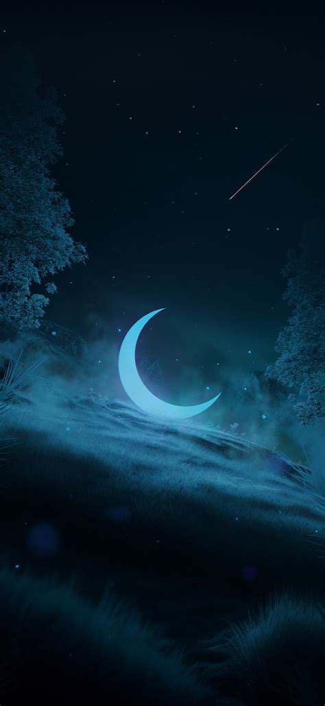 Fantasy Crescent Moon On The Ground Mobile Wallpaper Pixiewall