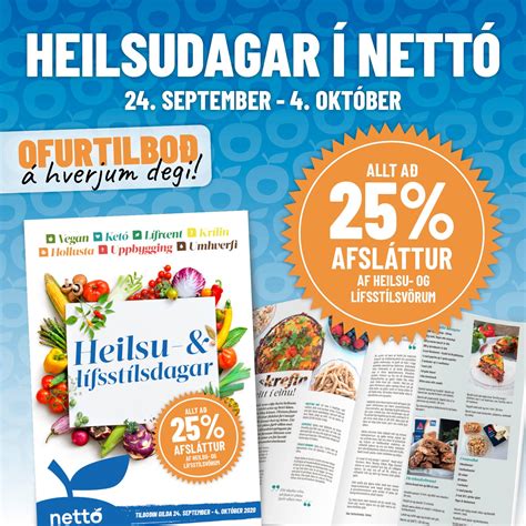 Nettó Heilsudagar Eru Hafnir í Nettó 25 Afsláttur Af Frábærum Vörum Og Sérstök Ofurtilboð á