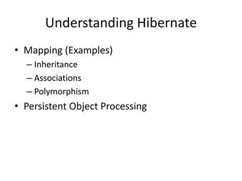 Ppt An Introduction To Objectrelational Persistence And Hibernate