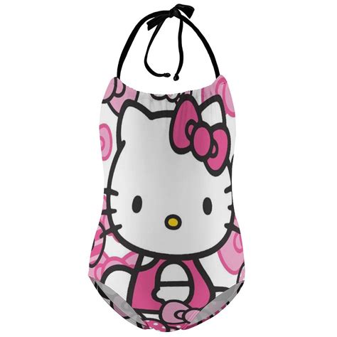 Hello Kitty Swimsuit Anime Cute For Girls T 6 7y（110cm） Hello Kitty